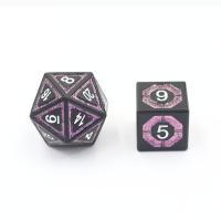 China Customized Size Zinc Alloy Metal Dice Set with Customized Logo for DND and RPG Games for sale