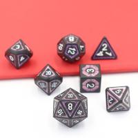 China Customized Size Zinc Alloy Metal Dice Set with Customized Logo for DND and RPG Games for sale
