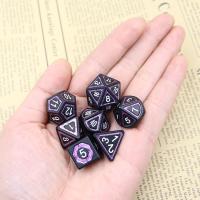 China Customized Size Zinc Alloy Metal Dice Set with Customized Logo for DND and RPG Games for sale