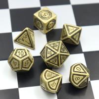 China Zinc Alloy Metal Dice Set with Customized Color and Square Corners for DND RPG Tabletop Games for sale