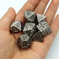 China Zinc Alloy Metal Dice Set with Customized Logo and 16-22mm Size for DND Games for sale