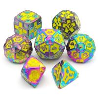 China Customized Logo Zinc Alloy Metal Dice Set D4-D20 for Role-Playing Board Games for sale