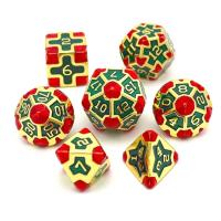 China Customized Logo Zinc Alloy Metal Dice Set D4-D20 for Role-Playing Board Games for sale