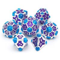 China Customized Logo Zinc Alloy Metal Dice Set D4-D20 for Role-Playing Board Games for sale
