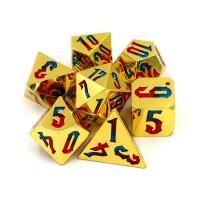 China Customizable Zinc Alloy Electroplating Dice Set for DND Games with Polyhedral Design for sale