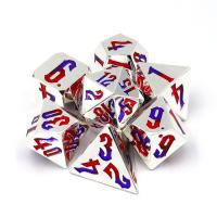 China Customizable Zinc Alloy Electroplating Dice Set for DND Games with Polyhedral Design for sale