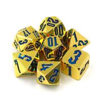 China Customizable Zinc Alloy Electroplating Dice Set for DND Games with Polyhedral Design for sale
