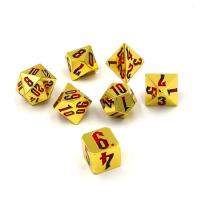 China Customizable Zinc Alloy Electroplating Dice Set for DND Games with Polyhedral Design for sale