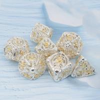 China Customized Logo Brass Hollow Dice Set - 16MM-20MM Metal DND RPG Dice for sale
