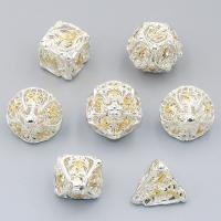China Customized Logo Brass Hollow Dice Set - 16MM-20MM Metal DND RPG Dice for sale