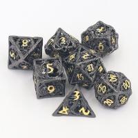 China Wholesale Brass Hollow Dice Set - Customized Color Engraved Polyhedral Dice for DND RPG MTG for sale