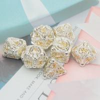 China Wholesale Brass Hollow Dice Set - Customized Color Engraved Polyhedral Dice for DND RPG MTG for sale