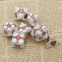 China Custom Copper Material Hollow Dice Set with Polyhedral Shape and Customized Color for DND Games for sale