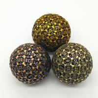 China Customized Color Brass Material D100 Dice for DND RPG Hollow Spherical Dice for sale