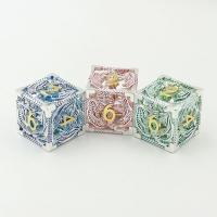 China Customized Color Metal Hollow Dice Set with Polyhedral Shape for DND RPG Games for sale