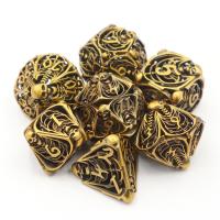 China Brass Material Hollow Dice Set 16MM-20MM Size with Customized Logo for DND RPG for sale