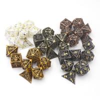 China Brass Material Hollow Dice Set 16MM-20MM Size with Customized Logo for DND RPG for sale
