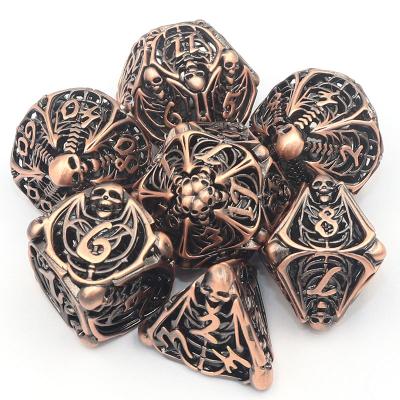 China Brass Material Hollow Dice Set with Customized Color and 16MM-20MM Size for DND RPG MTG for sale