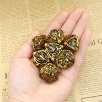 China Brass Material Hollow Dice Set with Customized Color and 16MM-20MM Size for DND RPG MTG for sale