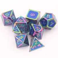 China Custom Wholesale DND RPG Metal Polyhedral Dice Set in Zinc Alloy with Customized Color and Size for sale