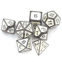 China Custom Wholesale DND RPG Metal Polyhedral Dice Set in Zinc Alloy with Customized Color and Size for sale