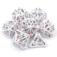 China Brass Hollow Dice Set with Customized Logo and 16MM-20MM Size for DND RPG MTG for sale