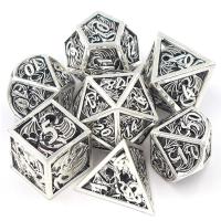 China Brass Hollow Dice Set with Customized Logo and 16MM-20MM Size for DND RPG MTG for sale