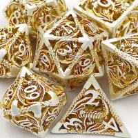 China Wholesale Copper Material DND Dice Set with Customized Color and 14mm-20mm Side Polyhedral Dice for sale
