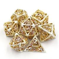 China Wholesale Copper Material DND Dice Set with Customized Color and 14mm-20mm Side Polyhedral Dice for sale