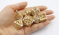 China Wholesale Copper Material DND Dice Set with Customized Color and 14mm-20mm Side Polyhedral Dice for sale