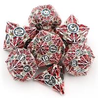 China Custom Brass Hollow Dice Set with Polyhedral Design and Personalized Logo for DND Games for sale