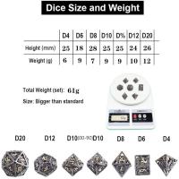 China Pure Copper Customized Color 7-dice Set Metal Hollow Dice for DND and Tabletop Games for sale