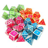 China Wholesale Glow-in-Dark Zinc Alloy Metal Dice Set Customizable Polyhedral DND Dice for Role Playing Games for sale