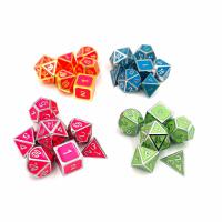 China Wholesale Glow-in-Dark Zinc Alloy Metal Dice Set Customizable Polyhedral DND Dice for Role Playing Games for sale