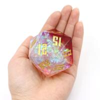 China Customized Size Resin Material 20 Sided Dice with Customized Logo for DND Games for sale