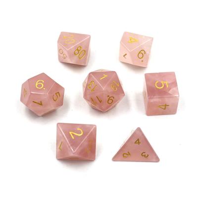 China Customized Size Resin Material Polyhedral Dice Set with Customized Logo for RPG Games for sale