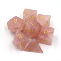 China Customized Size Resin Material Polyhedral Dice Set with Customized Logo for RPG Games for sale