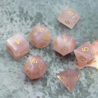 China Customized Size Resin Material Polyhedral Dice Set with Customized Logo for RPG Games for sale