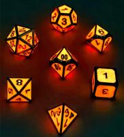 China Custom Metal Glitter Dice Set for DND - Zinc Alloy 7-Dice Polyhedral Set in Customized Colors for sale