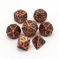 China Customized Color Zinc Alloy Metal Dice Set 14-20mm for DND Games for sale