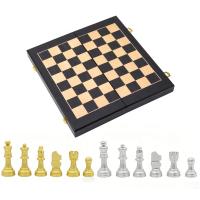 China Luxury Metal Chess Set with Foldable Design and Customizable Logo for Elegant Gameplay for sale