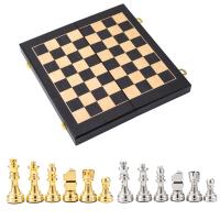 China Portable Foldable Design Lightweight Aluminum Alloy Chess Set with Custom Size Accepted Chessboard for sale