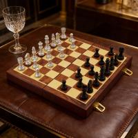 China Luxury Aluminum Alloy Metal Chess Set with Foldable Design for Competition and Decor for sale