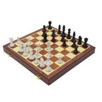 China Luxury Aluminum Alloy Metal Chess Set with Foldable Design for Competition and Decor for sale
