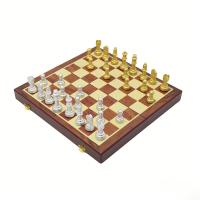 China Luxury Aluminum Alloy Metal Chess Set with Foldable Design for Competition and Decor for sale