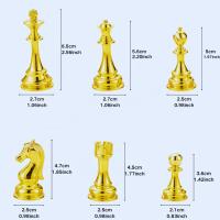 China Luxury Zinc Alloy Metal Chess Set with 30*30*6cm Size for International Chess Game for sale
