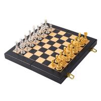 China Antique Bronze & Silver Hollow Carved Brass Chess Set for Luxury Tabletop Decor and Tournament Play for sale