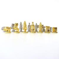 China Customized Logo Portable Metal Chess Set with 43.5x43.5x7.3cm Zinc Alloy Chess Game Set for sale