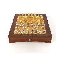 China Foldable Chess Set with Zinc-Alloy Pieces and Customizable Logo - Modern International Chess Board for sale