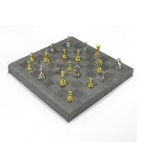 China High-Quality Zinc Alloy Metal Chess Set with Customizable Logo and Foldable Design for Chess Game Competition for sale